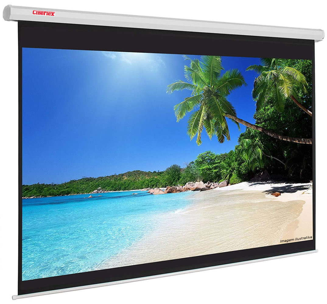 Tela Cineflex Elétrica ECOE-002, 170x127 Cm, 84", 4:3 | Global Projetores